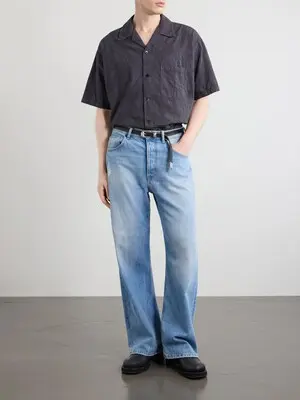 NEIGHBORHOOD Camp-collar Cotton-jacquard Shirt