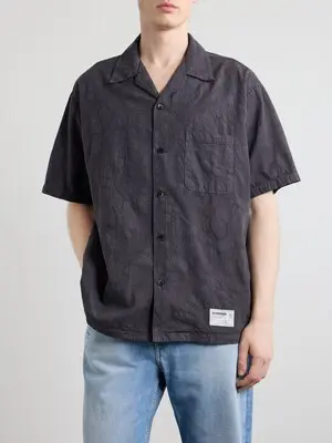 NEIGHBORHOOD Camp-collar Cotton-jacquard Shirt