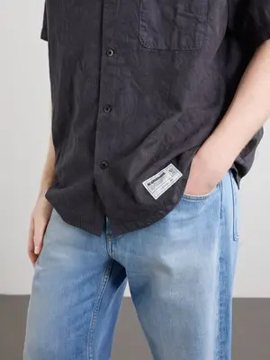 NEIGHBORHOOD Camp-collar Cotton-jacquard Shirt