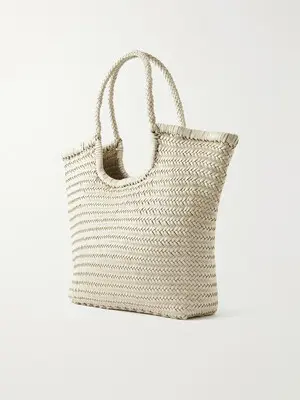 Dragon Diffusion Ns Diagonal Triple Jump Woven Leather Tote