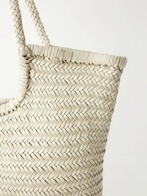 Dragon Diffusion Ns Diagonal Triple Jump Woven Leather Tote