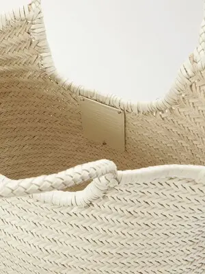 Dragon Diffusion Ns Diagonal Triple Jump Woven Leather Tote