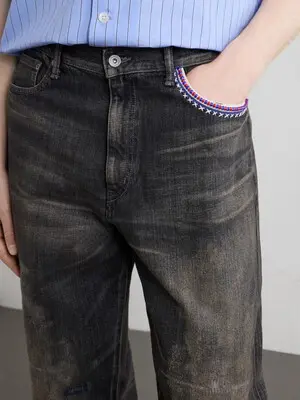NEIGHBORHOOD Savage Straight-leg Jeans - Gray
