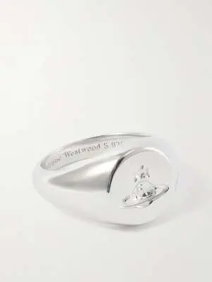 VIVIENNE WESTWOOD Sigillo-debossed Recycled Ring - Silver