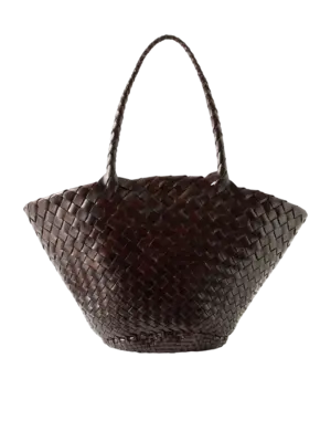 Dragon Diffusion Egola Woven Leather Tote - Brown