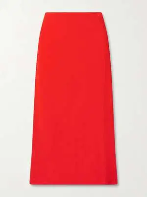 Tibi Stretch-crepe Midi Skirt - Red