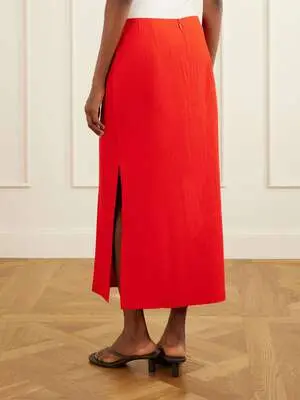 Tibi Stretch-crepe Midi Skirt