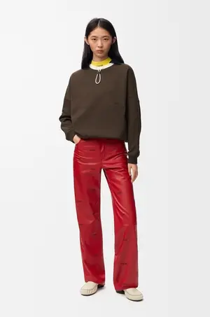 Loewe Sweatshirt In Cotton - Brown