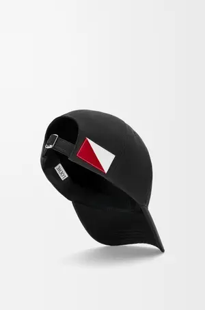 Loewe Cotton Baseball Cap With Embroidered Logo - Black