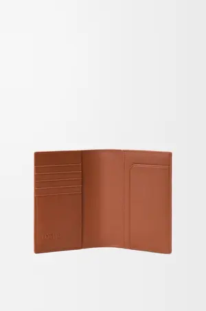 Loewe Anagram Passport Cover In Leather Skin Multicolor Squirrel