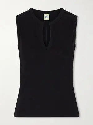FLORE FLORE Iman Organic Cotton-jersey Tank - Black