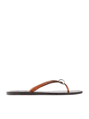 LOEFFLER RANDALL Jovie Embellished Pvc Thong Sandals - Brown