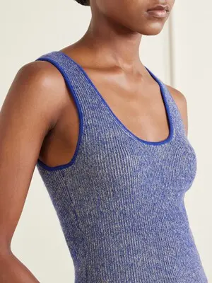 THE ELDER STATESMAN Marled Cashmere Tank