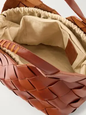 Dragon Diffusion Castello Woven Leather Tote - Brown