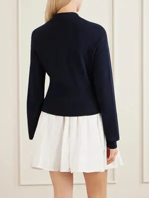 Givenchy Logo-embroidered Cotton And Silk-blend Polo Sweater - Blue