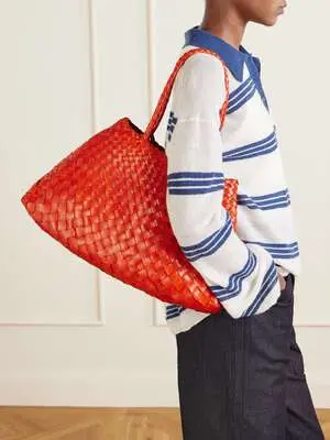 Dragon Diffusion Santa Croce Woven Leather Tote