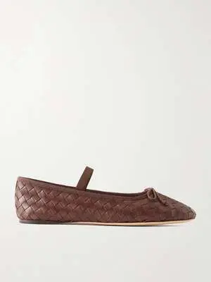 LOEFFLER RANDALL Leonie Woven Leather Ballet Flats