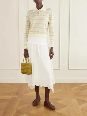 LOEFFLER RANDALL Leonie Woven Leather Ballet Flats - Brown