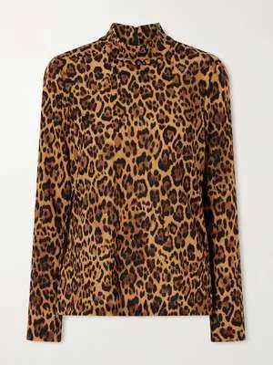 Anna Sui Leopard-print Turtleneck Sweater - Leopard Print