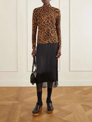 Anna Sui Leopard-print Turtleneck Sweater - Leopard Print