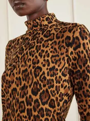 Anna Sui Leopard-print Turtleneck Sweater - Leopard Print