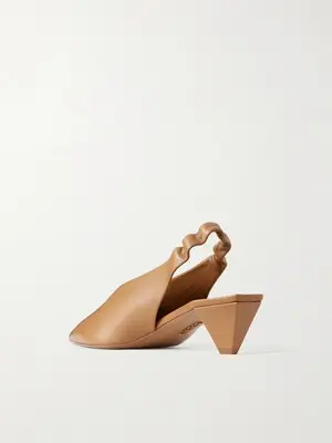Loewe Origami 45 Leather Slingback Pumps