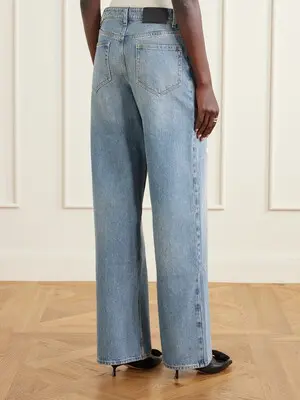 Erdem Mid-rise Straight-leg Floral-embroidered Jeans