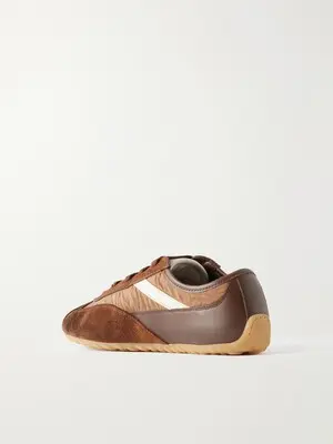 Alexander McQueen Boxe' Suede And Leather Sneakers