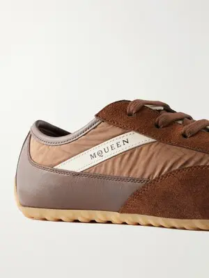 Alexander McQueen Boxe' Suede And Leather Sneakers