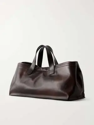 Staud Port Logo-debossed Leather Tote