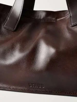 Staud Port Logo-debossed Leather Tote