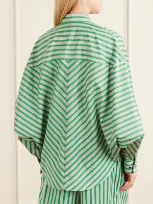 Loewe Striped Cotton-poplin Balloon Sleeve Shirt