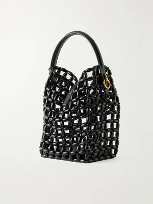 Saint Laurent Le 37 Mini Beaded Wood Shoulder Bag