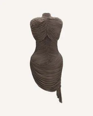Magda Butrym Draped High-neck Dress