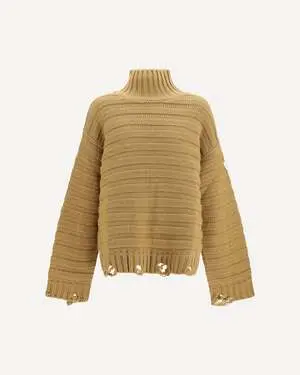 MAISON MARGIELA Wool Turtleneck Weater - Beige