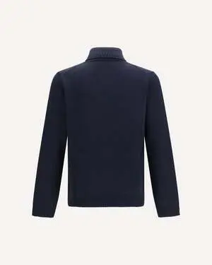 ROBERTO COLLINA Wool Turtleneck Sweater - Blue