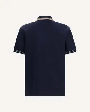 FERRAGAMO Cotton Piqué Polo Shirt Ale - Blue