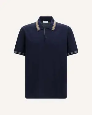 FERRAGAMO Cotton Piqué Polo Shirt Ale - Blue