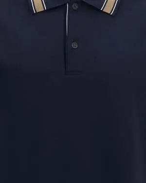 FERRAGAMO Cotton Piqué Polo Shirt Ale - Blue
