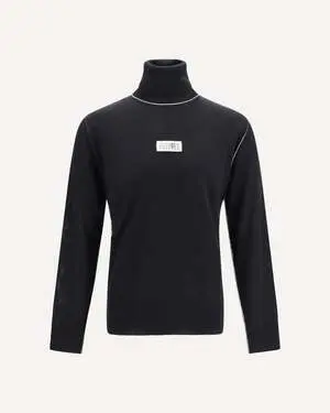 MAISON MARGIELA Turtleneck Sweater With Logo Patch