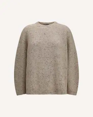 Fabiana Filippi Bouclé Yarn Sweater With Lurex - Beige