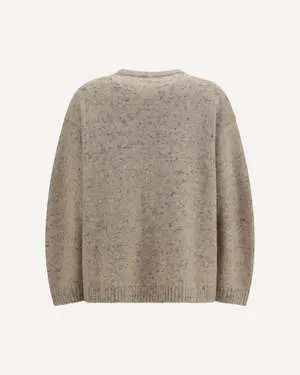 Fabiana Filippi Bouclé Yarn Sweater With Lurex - Beige