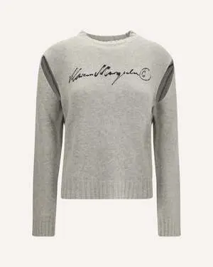 MAISON MARGIELA Knitted Sweater With Logo Lettering