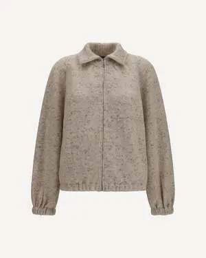 Fabiana Filippi Oversized Bouclé Yarn Bomber Jacket With Lurex