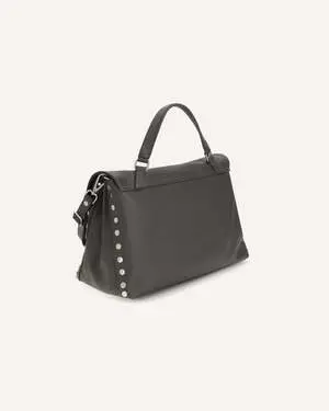 ZANELLATO Medium Postina Daily Handbag In Hammered Leather Effect
