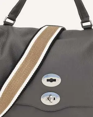 ZANELLATO Medium Postina Daily Handbag In Hammered Leather Effect