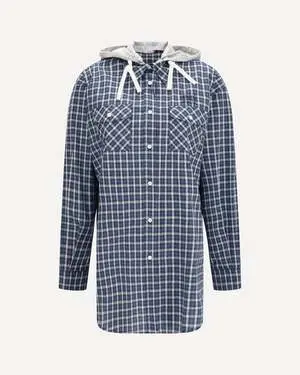 Miu Miu Checked Hooded Shirt