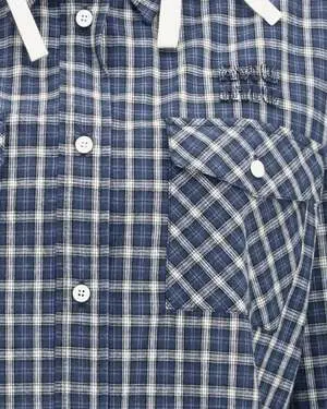 Miu Miu Checked Hooded Shirt