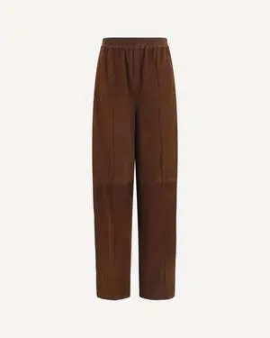 Fabiana Filippi Suede Wide Leg Pants With Monili Detail
