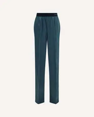 TOM FORD Stretch Sik Satin Pants Femae - Blue